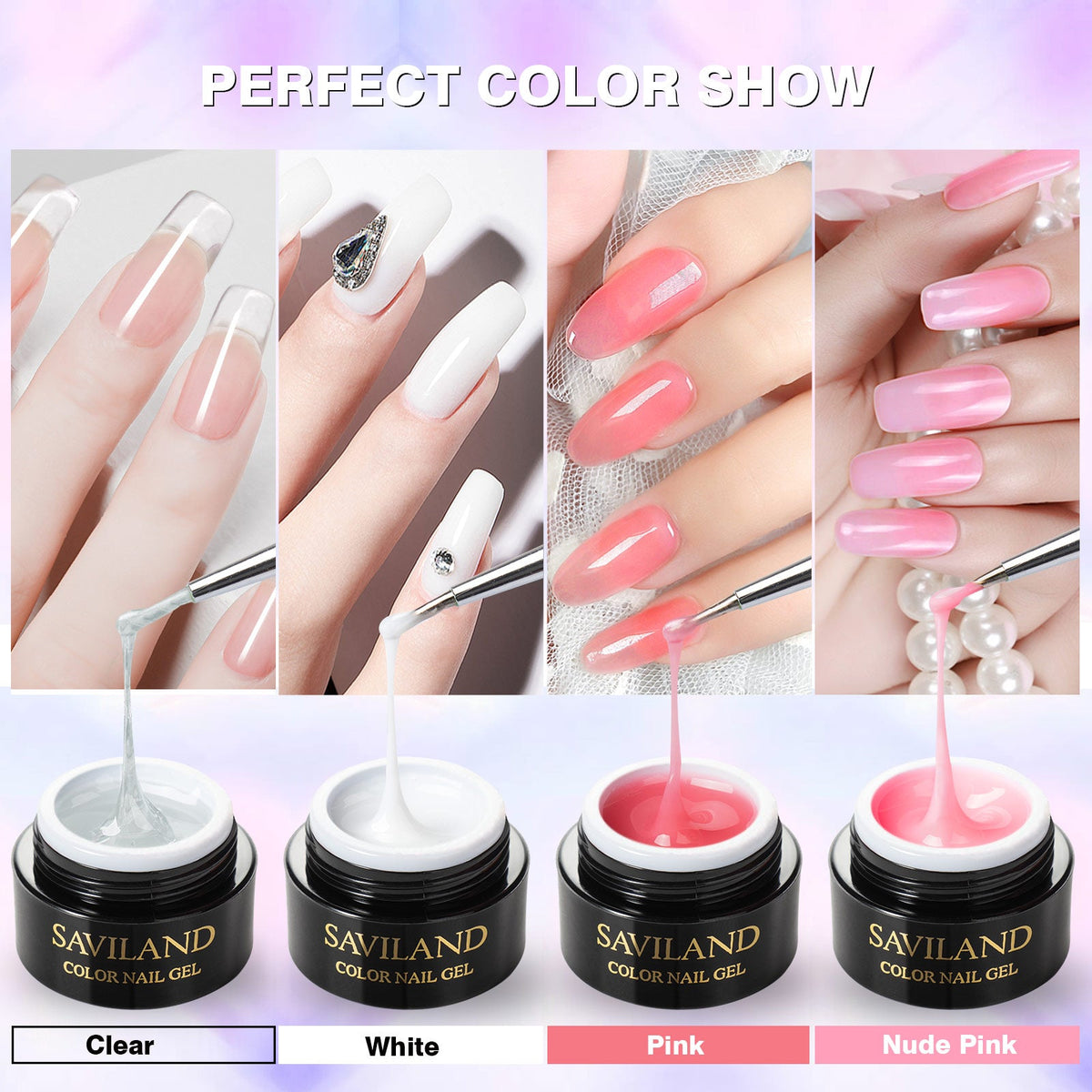 4 colors Builder Gels Nail Kit – Saviland Global